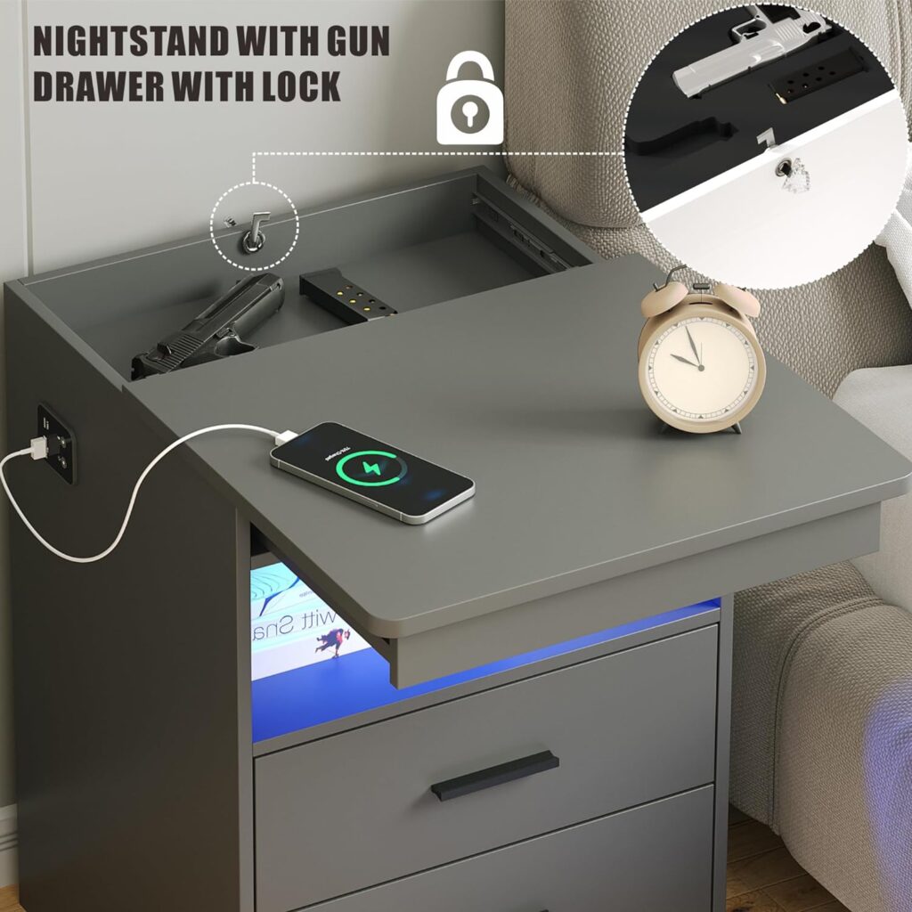 Nightstand Charging Bedside Table Review - Ace Pistol Cases